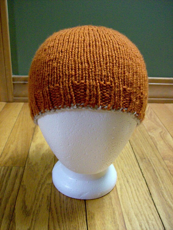 Items similar to Beautiful Hand Knit Beanie Hat. Warm Wool Blend on Etsy