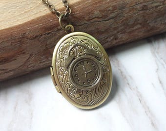 Clock locket | Etsy
