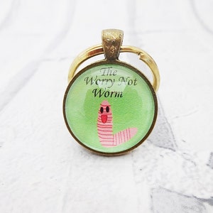 Worry Not Key Chain Mindfulness Gift Anxiety Charm Worry - Etsy
