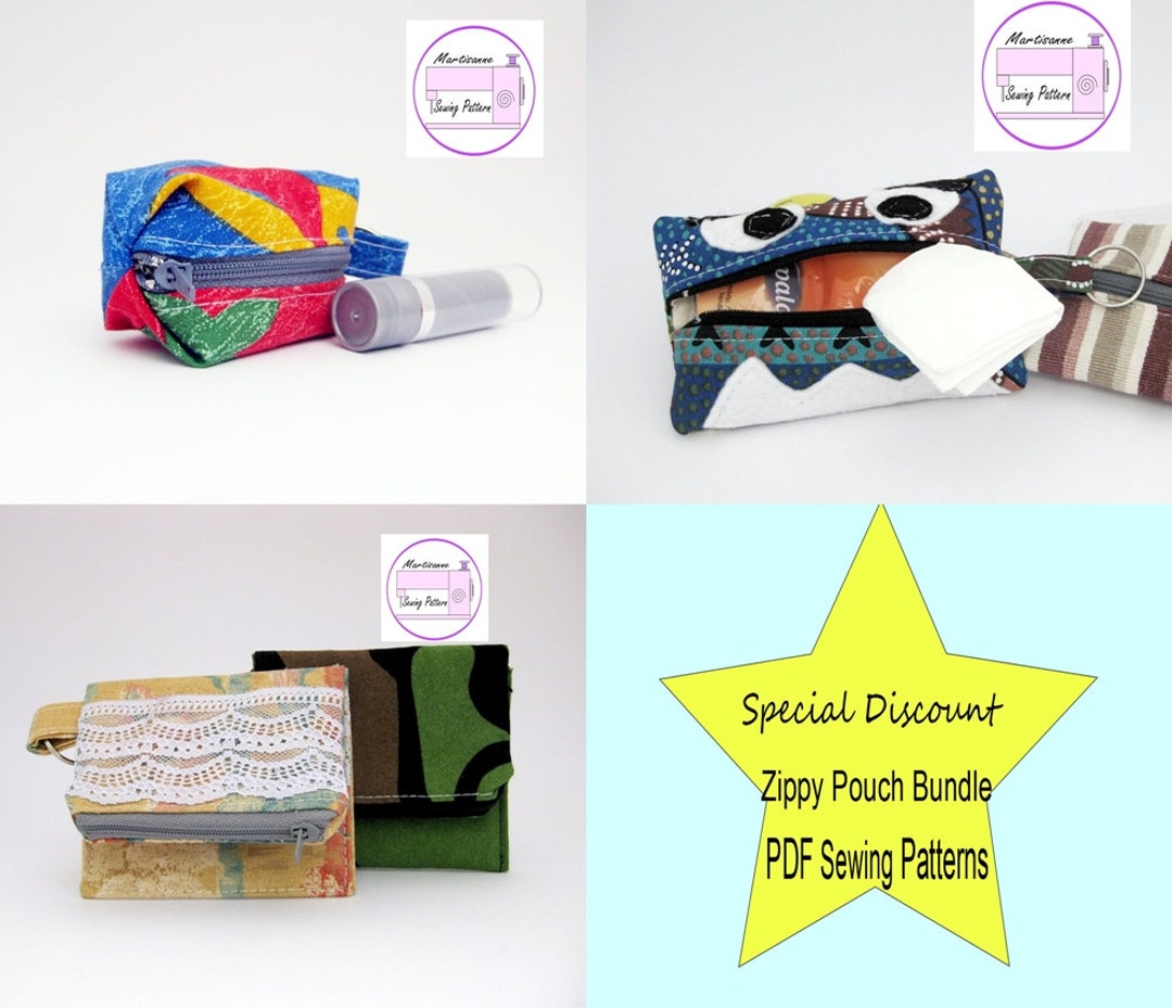 Easy Sewing Project Zip Pouch Pattern Sewing Pattern Zipper - Etsy