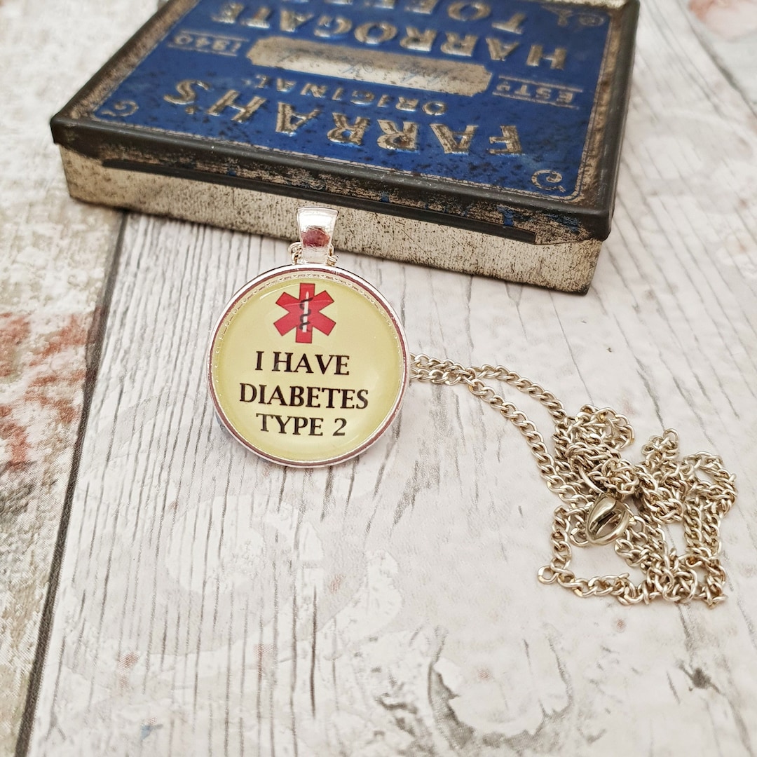Diabetes Type 2 Necklace, Medical Alert, Diabetes Pendant ,medical ...