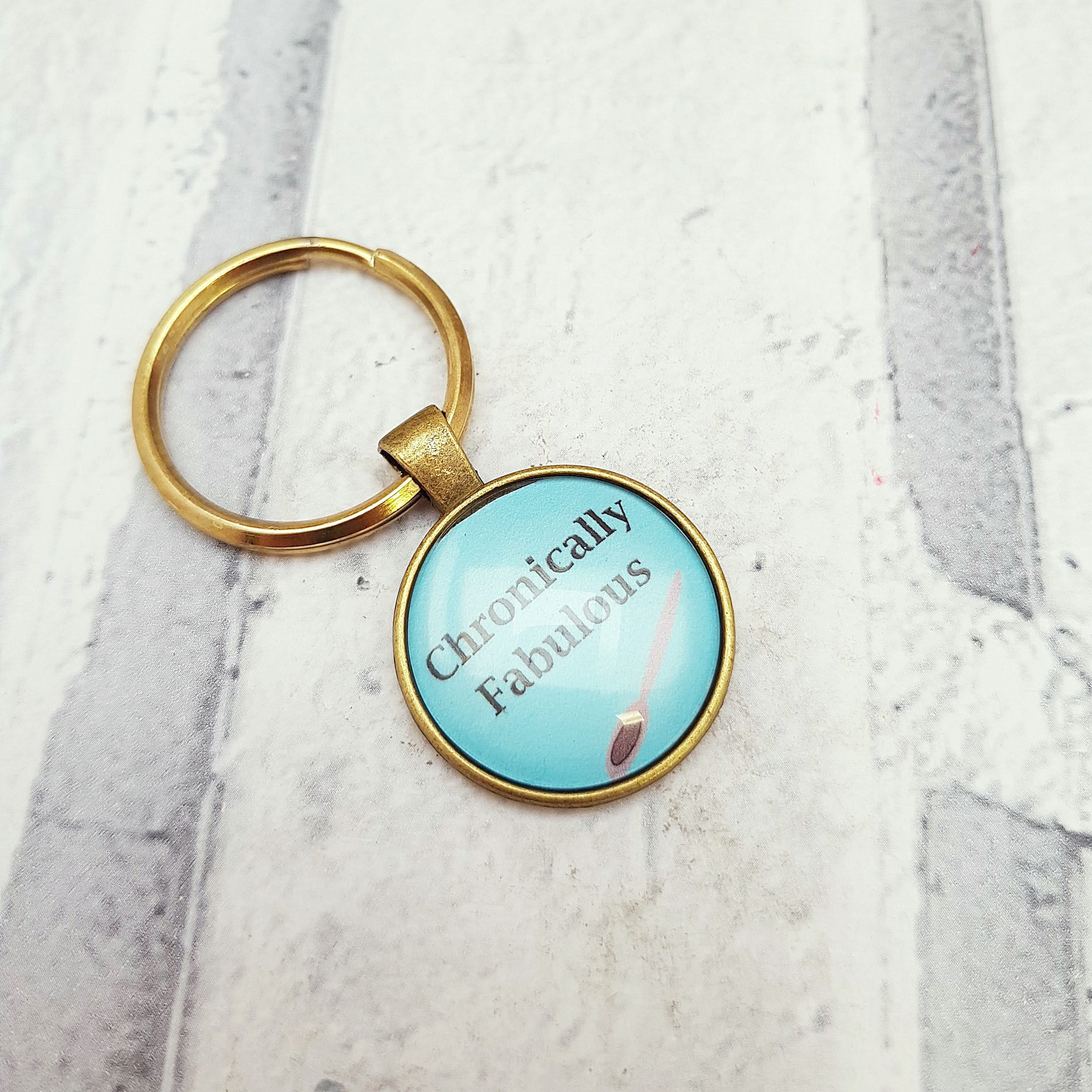 Chronically Fabulous Keychain Chronic Illness Keyring - Etsy UK