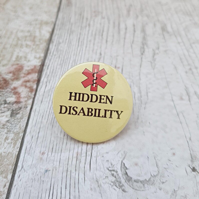 Hidden Disability Badge Invisible Illness Limited Mobility - Etsy