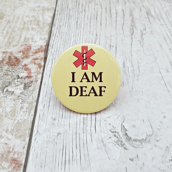 I Am Deaf Pins - Etsy