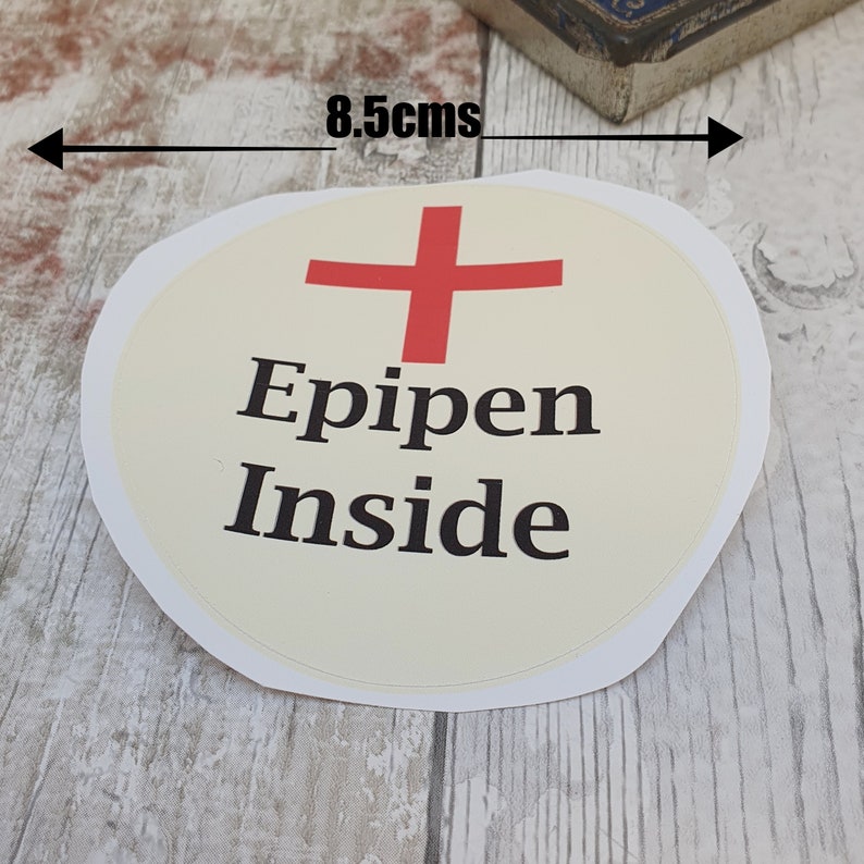Epipen Inside Sticker, Vinyl Sticker, Medical Case Decal, Anaphylaxis ...