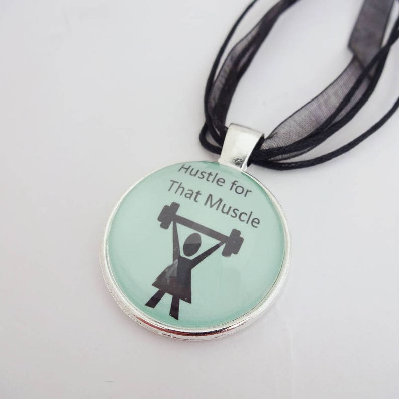 Hustle for That Muscle Necklace Crossfit Gift Bodybuilding | Etsy