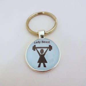 Lady Beast Key Ring, Crossfit Key Fob, Girls Who Lift, Weightlifting ...