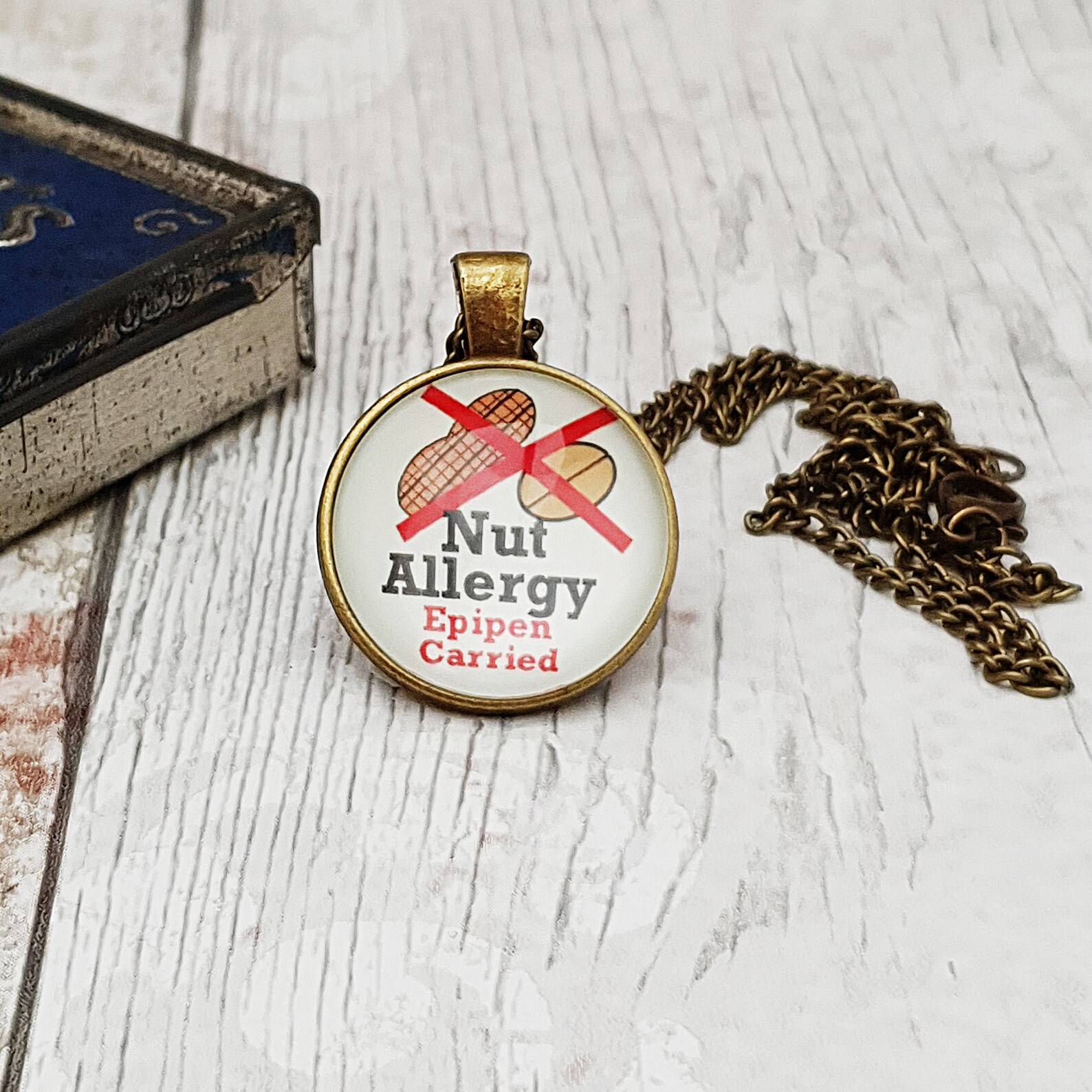 Peanut Allergy Jewelry, Medical Alert Necklace, Nut Allergy, Medical Id ...