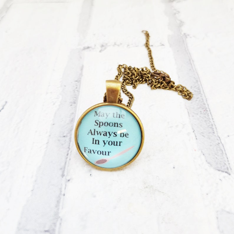 Spoonie Pendant Spoon Theory Necklace Fibro Warrior Chronic - Etsy