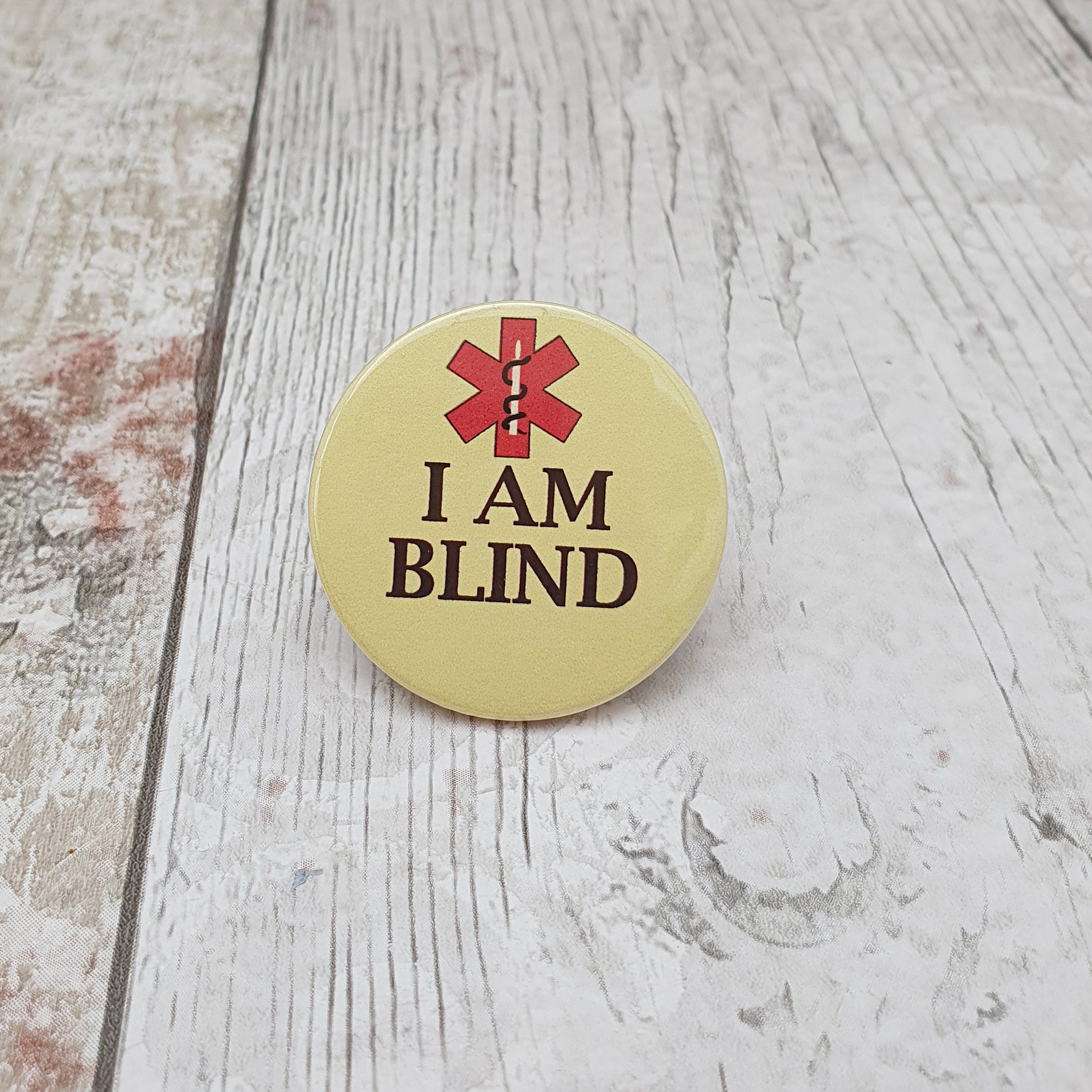 I Am Blind Badge Blindness Awareness Disability Aid - Etsy