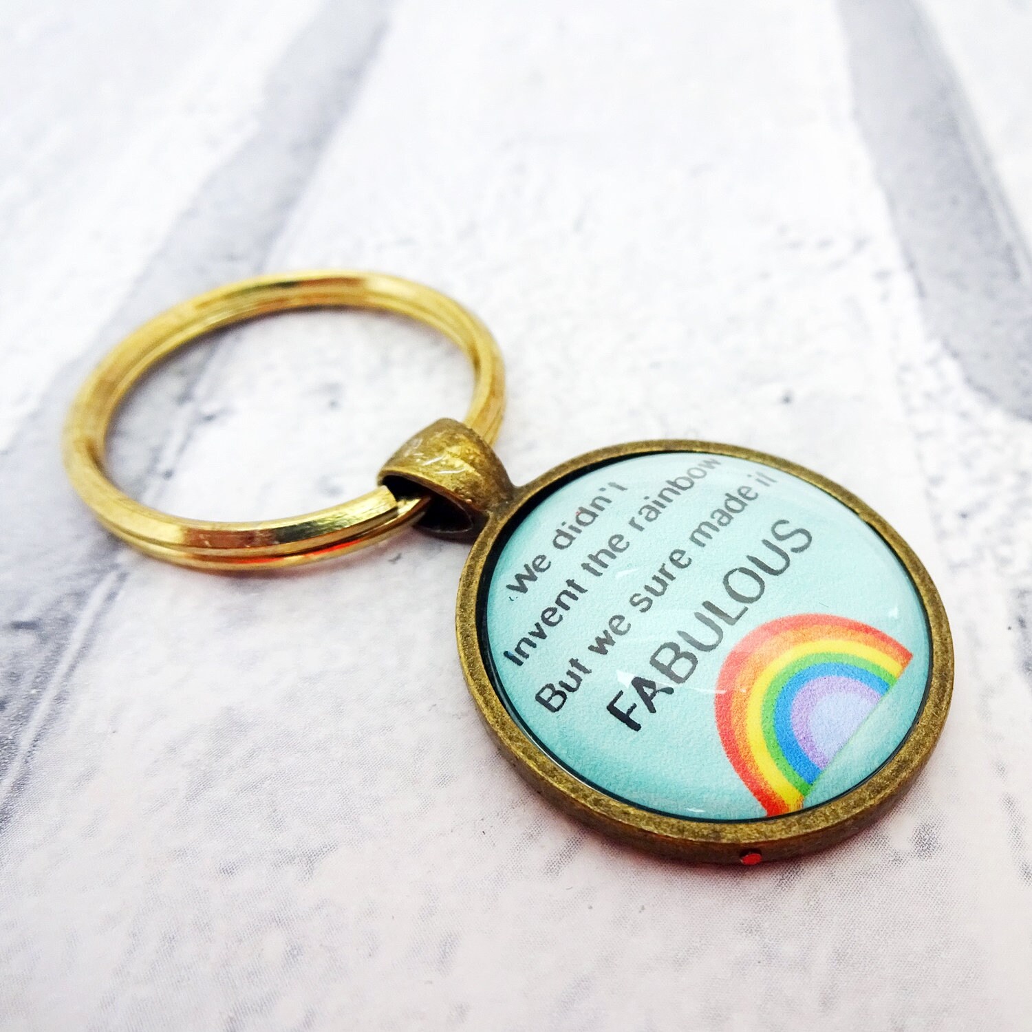 Lgbtq Keychain Gay Pride Key Fob Rainbow Pride Keyring Gay Etsy Uk