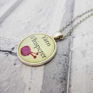Yarn Whisperer Necklace, Knitting Necklace, Knitting Gift, Yarn Lover ...