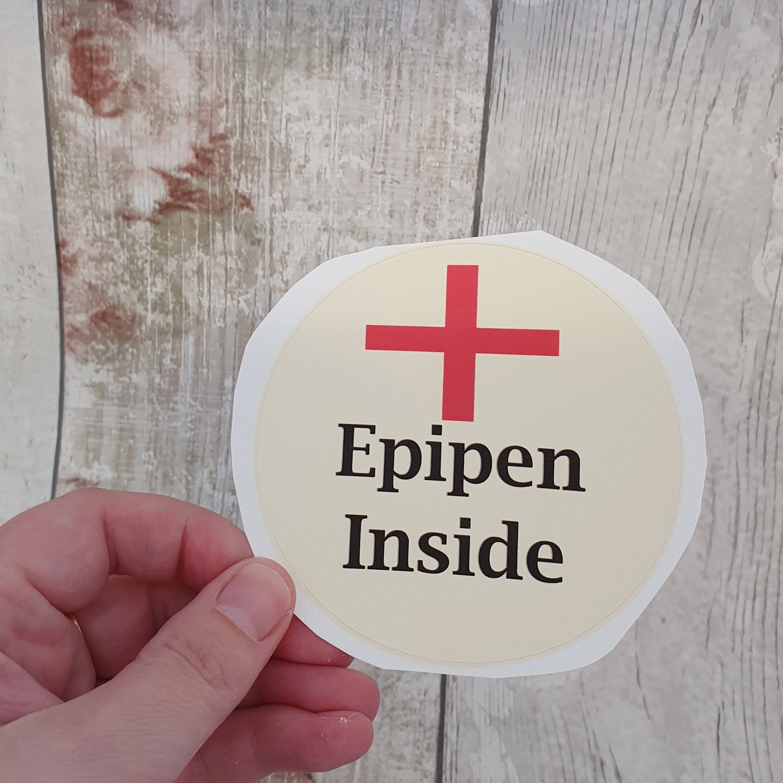 Epipen Inside Sticker, Vinyl Sticker, Medical Case Decal, Anaphylaxis ...