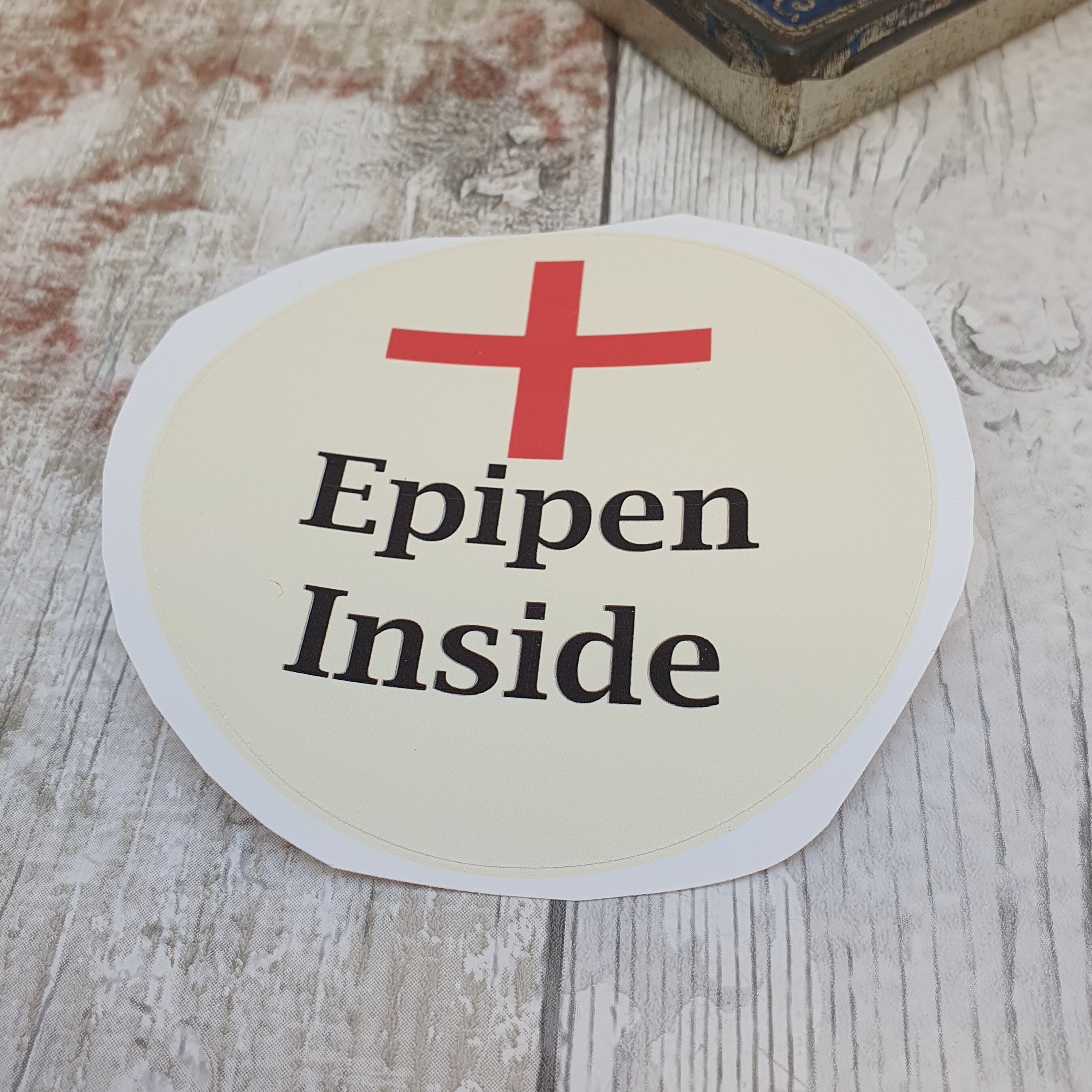 Epipen Inside Sticker, Vinyl Sticker, Medical Case Decal, Anaphylaxis ...