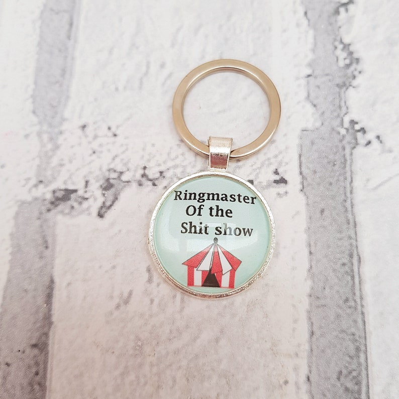 Ringmaster of the Shitshow Key Chain, New Mom Gift, Funny Key Chain ...