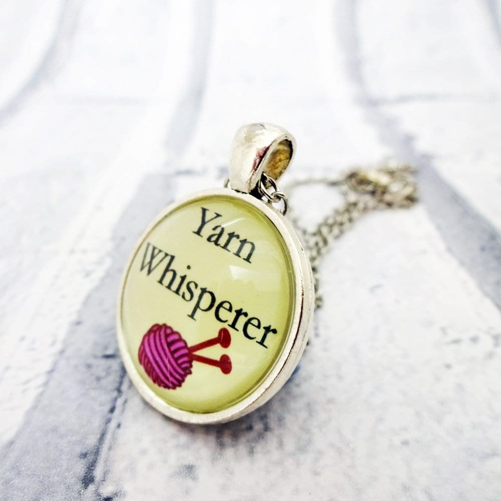 Yarn Whisperer Necklace Knitting Necklace Knitting Gift - Etsy