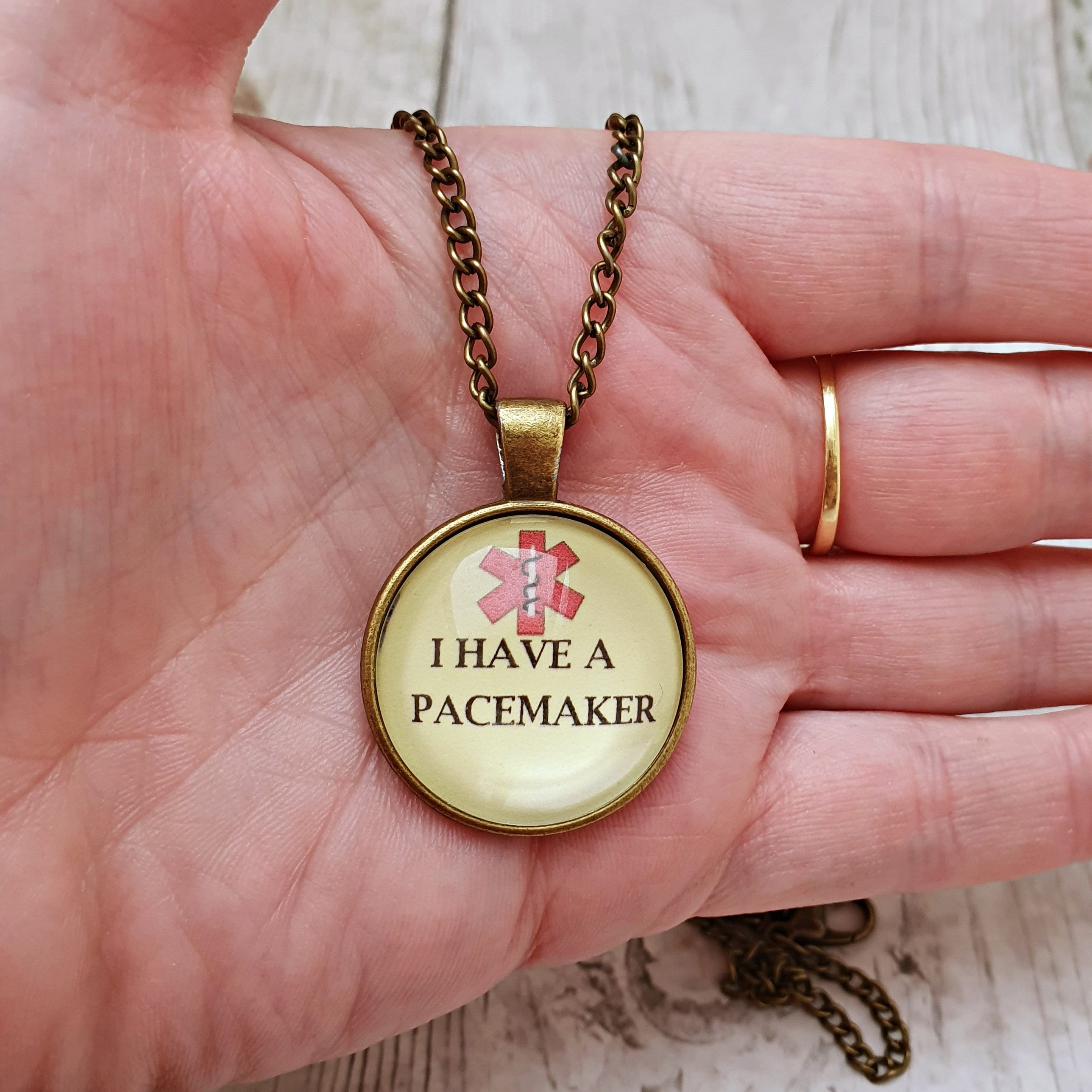 Pacemaker Medical Alert Necklace, Pacemaker Fitted, Medical Id Tag, SOS ...