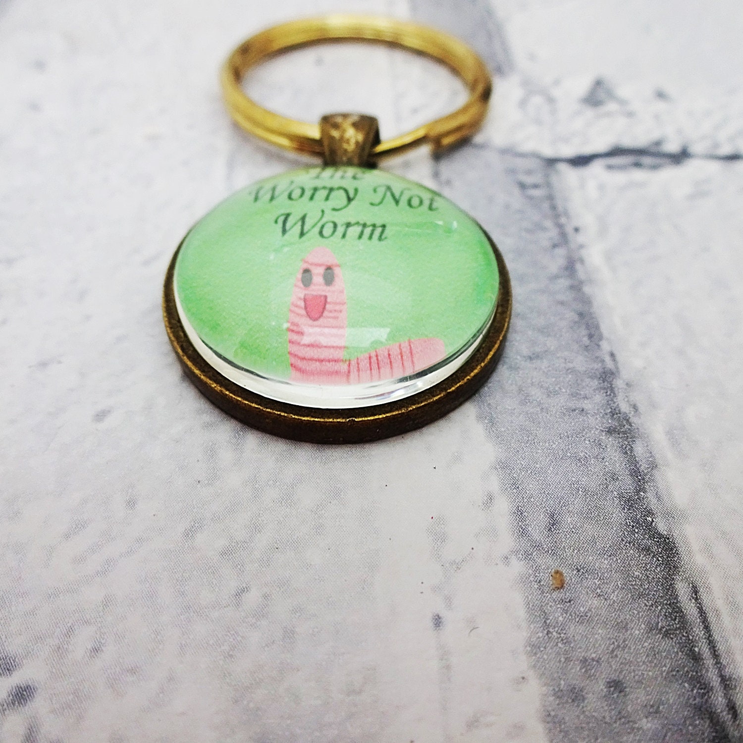 Worry Not Key Chain Mindfulness Gift Anxiety Charm Worry - Etsy