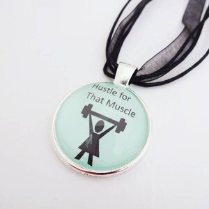 Hustle for That Muscle Necklace Crossfit Gift Bodybuilding - Etsy
