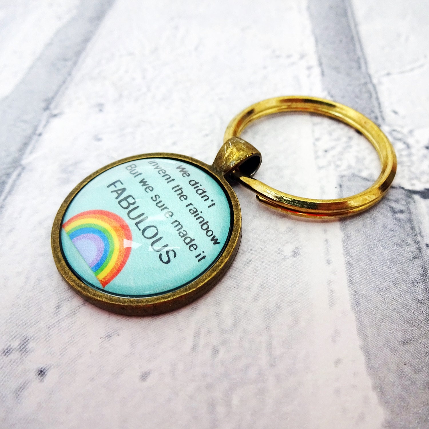 Lgbtq Keychain Gay Pride Key Fob Rainbow Pride Keyring Gay Etsy Uk