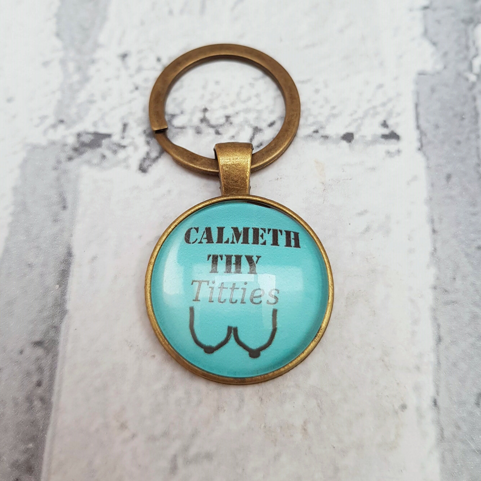 Calm Your Tits Keychain Boobs Joke Key Chain Tit Quote Key - Etsy UK