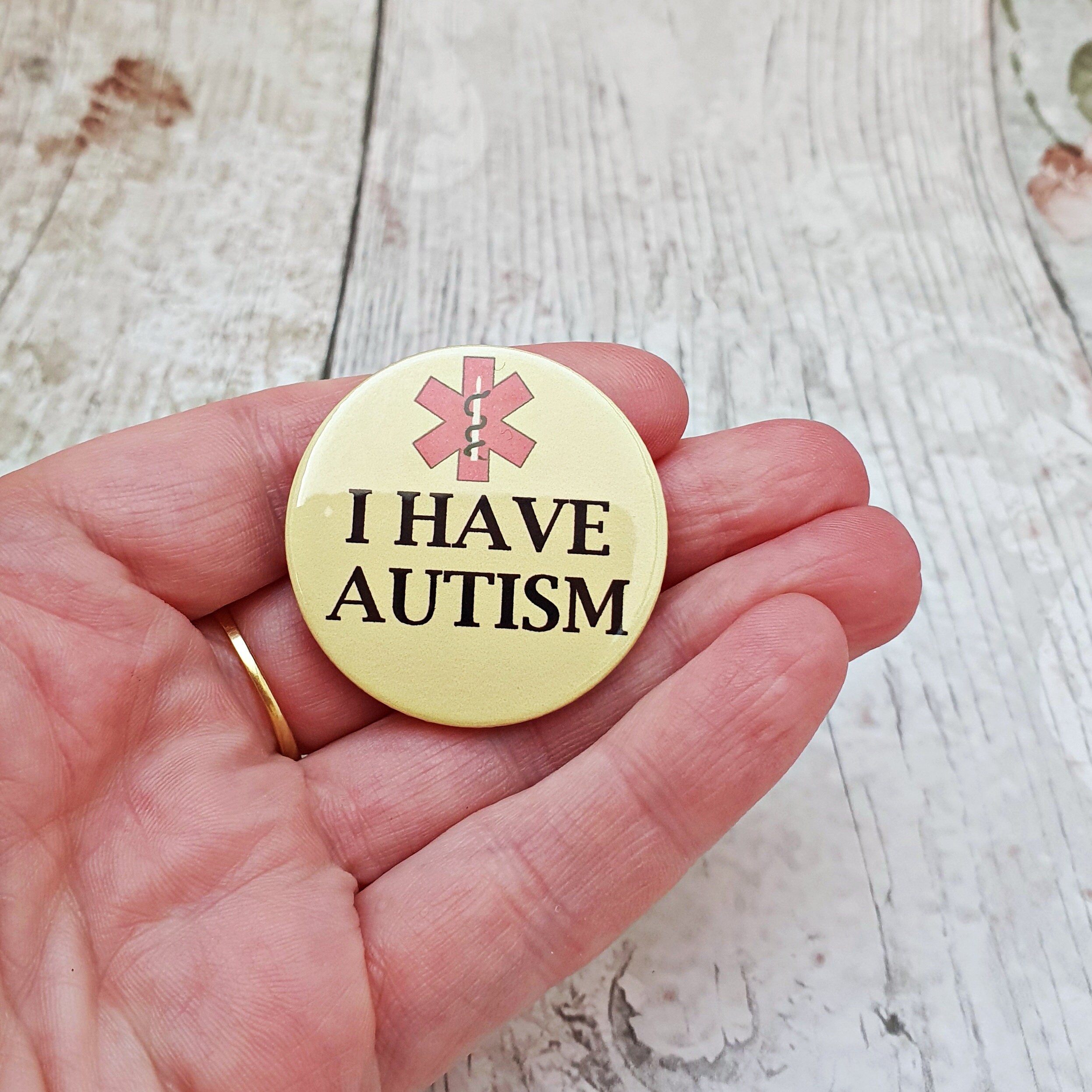 I Have Autism Button Badge,autistic Pin, Hidden Disability, Special ...