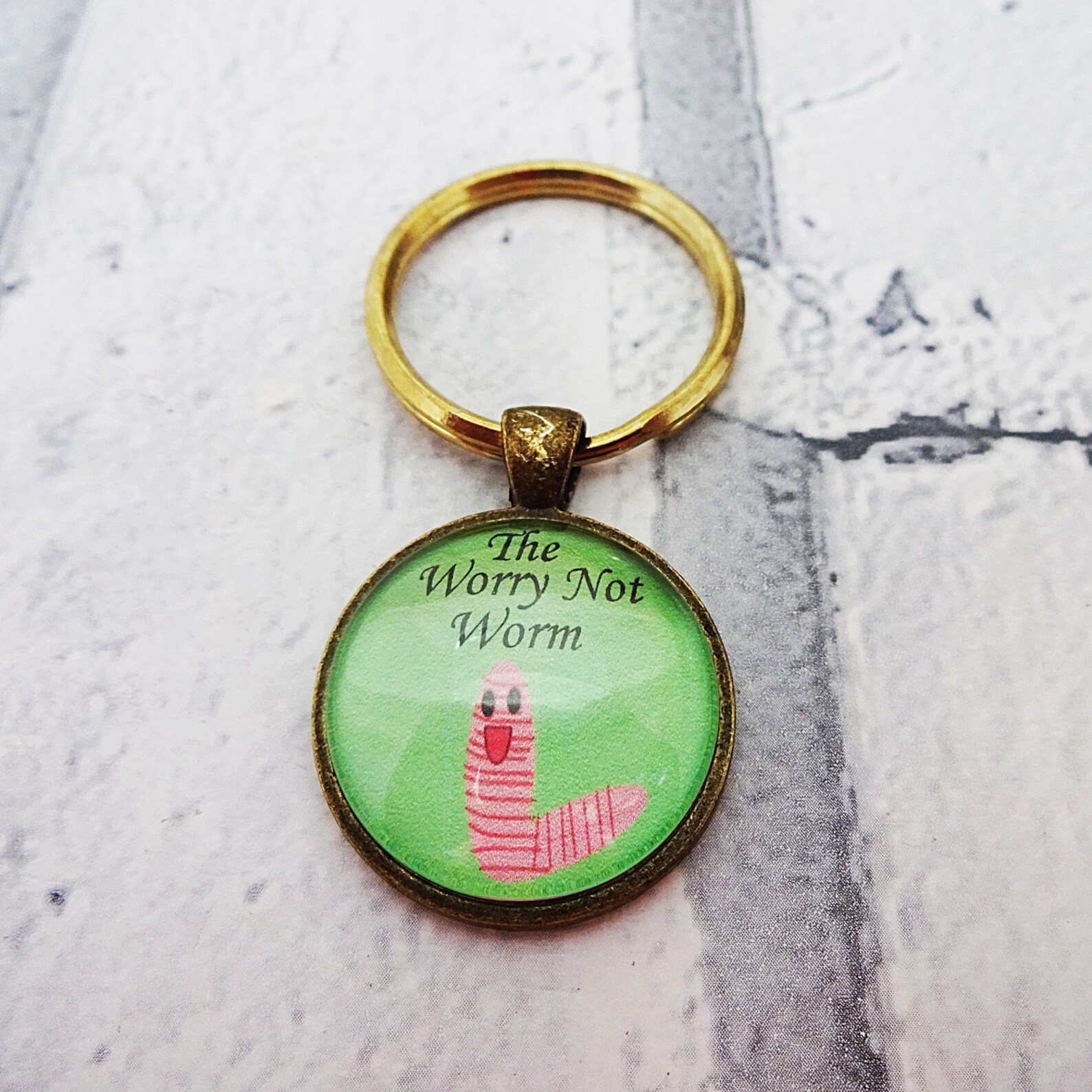 Worry Not Key Chain Mindfulness Gift Anxiety Charm Worry - Etsy