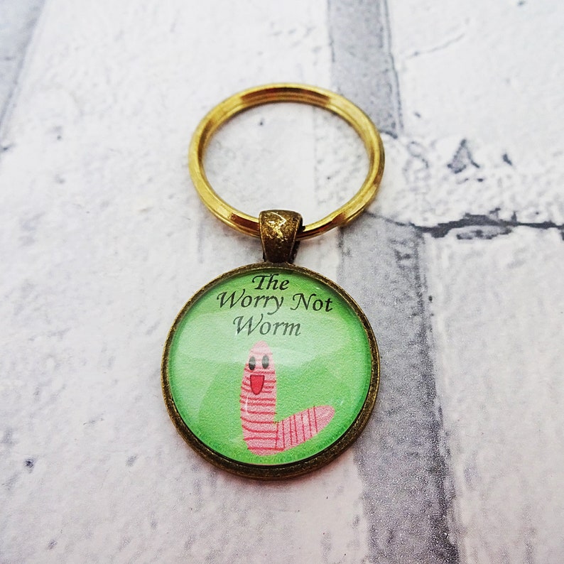 Worry Not Key Chain Mindfulness Gift Anxiety Charm Worry - Etsy