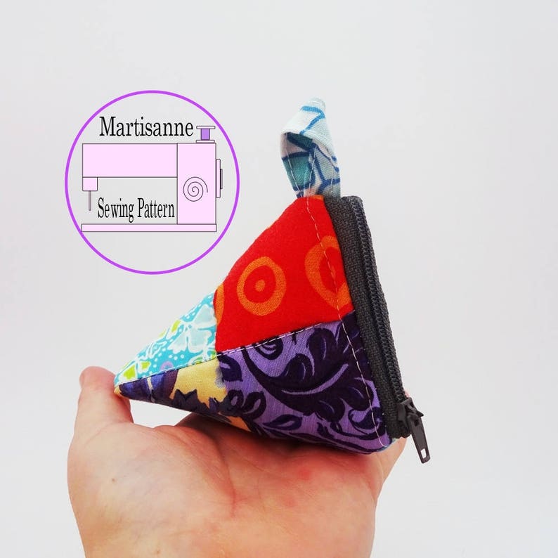 Pyramid Pouch, Coin Purse PDF Sewing Pattern, Sewing Tutorial for a Zip ...