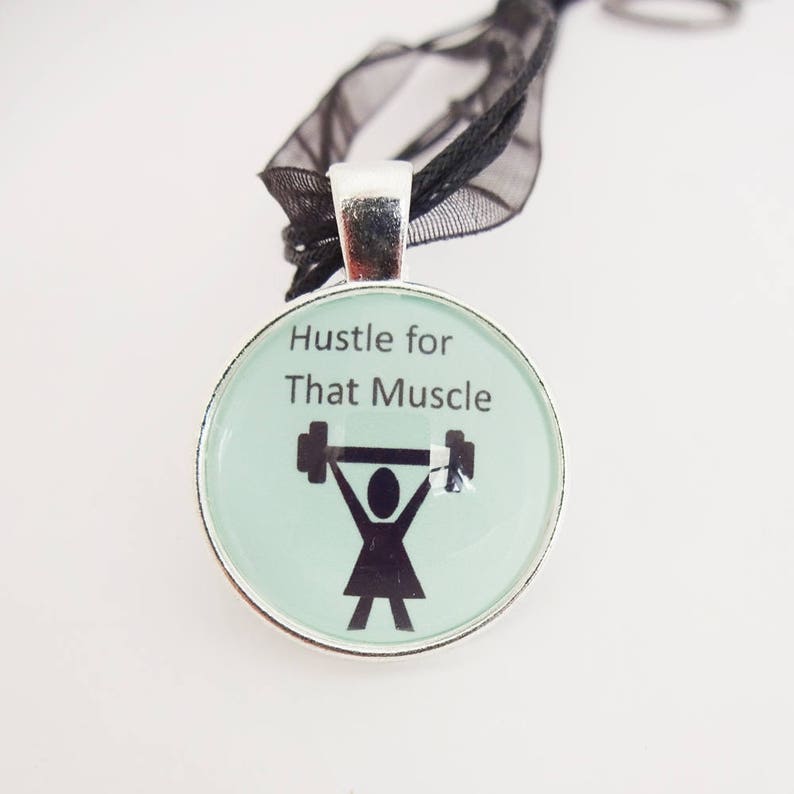 Hustle for That Muscle Necklace Crossfit Gift Bodybuilding - Etsy