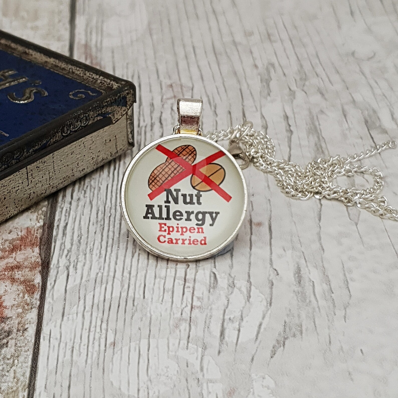 Peanut Allergy Jewelry, Medical Alert Necklace, Nut Allergy, Medical Id ...