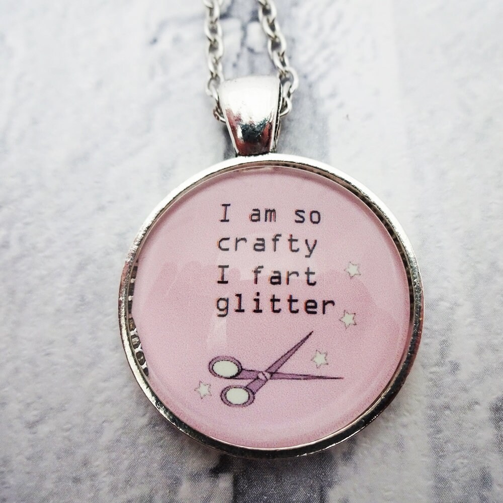 Gift for Crafter, Craft Gift, Crafting Pendant, Craft Addict Necklace ...