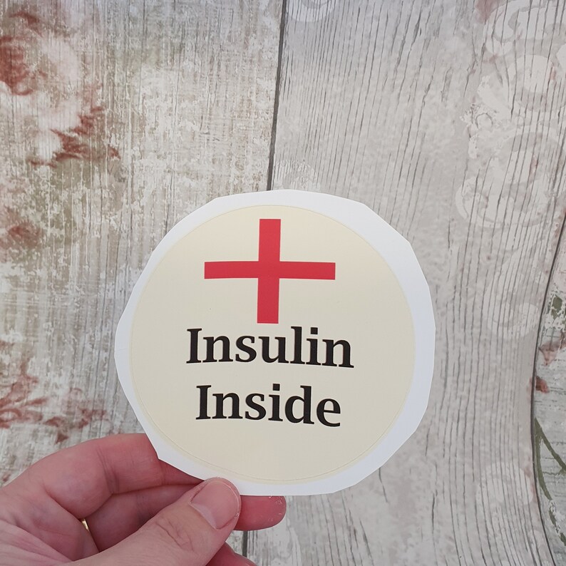 Insulin Inside Sticker, Vinyl Sticker, Medical Alert, Diabetes ...
