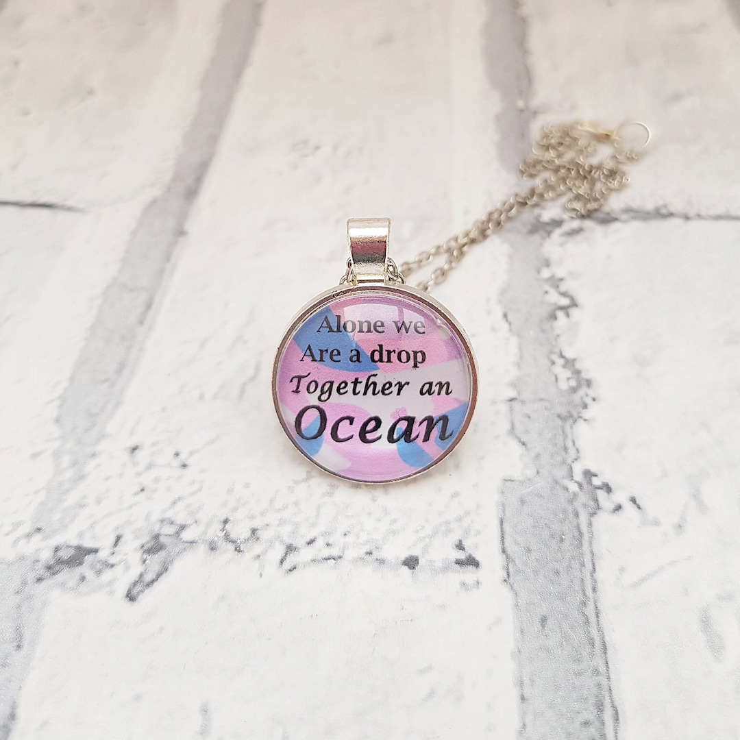 Inspiration Quote Necklace Together Quote Pendant Couples - Etsy UK