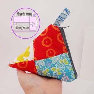 Pyramid Pouch, Coin Purse PDF Sewing Pattern, Sewing Tutorial for a Zip ...