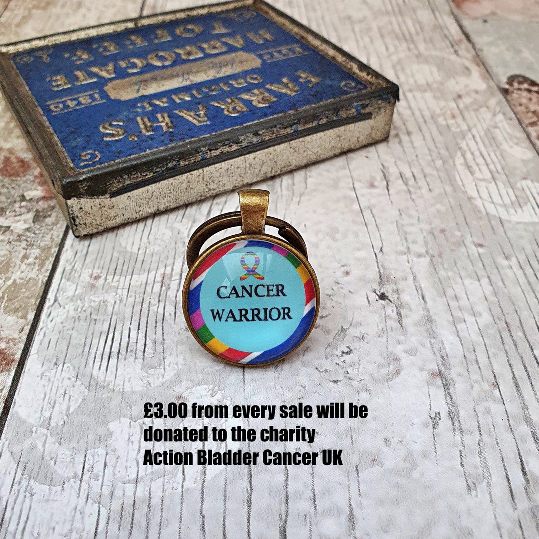 Cancer Warrior Keychain, Token Gift, Cancer Bag Charm, Beat Cancer ...