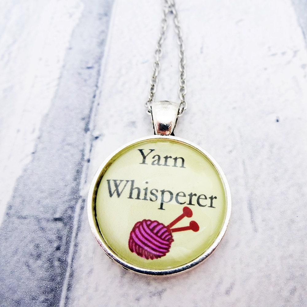 Yarn Whisperer Necklace Knitting Necklace Knitting Gift - Etsy