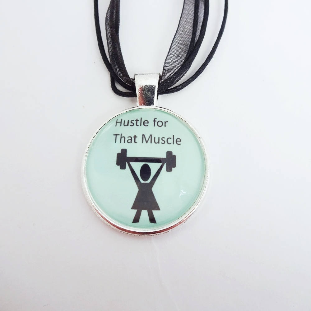 Hustle for That Muscle Necklace Crossfit Gift Bodybuilding - Etsy