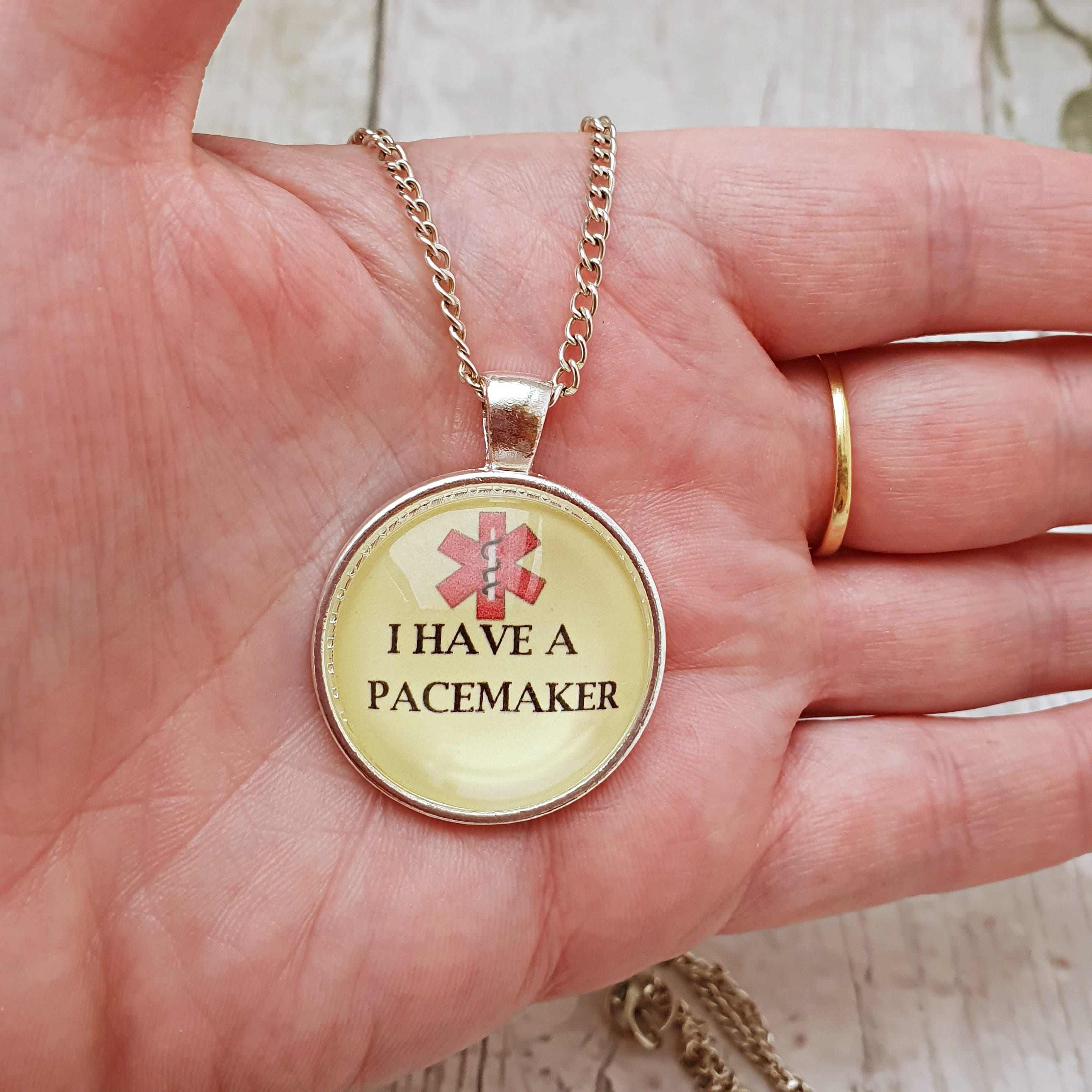 Pacemaker Medical Alert Necklace, Pacemaker Fitted, Medical Id Tag, SOS ...