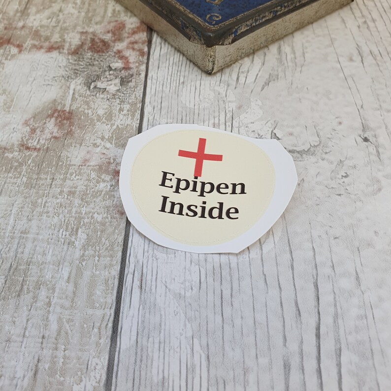 Epipen Inside Sticker, Vinyl Sticker, Medical Case Decal, Anaphylaxis ...