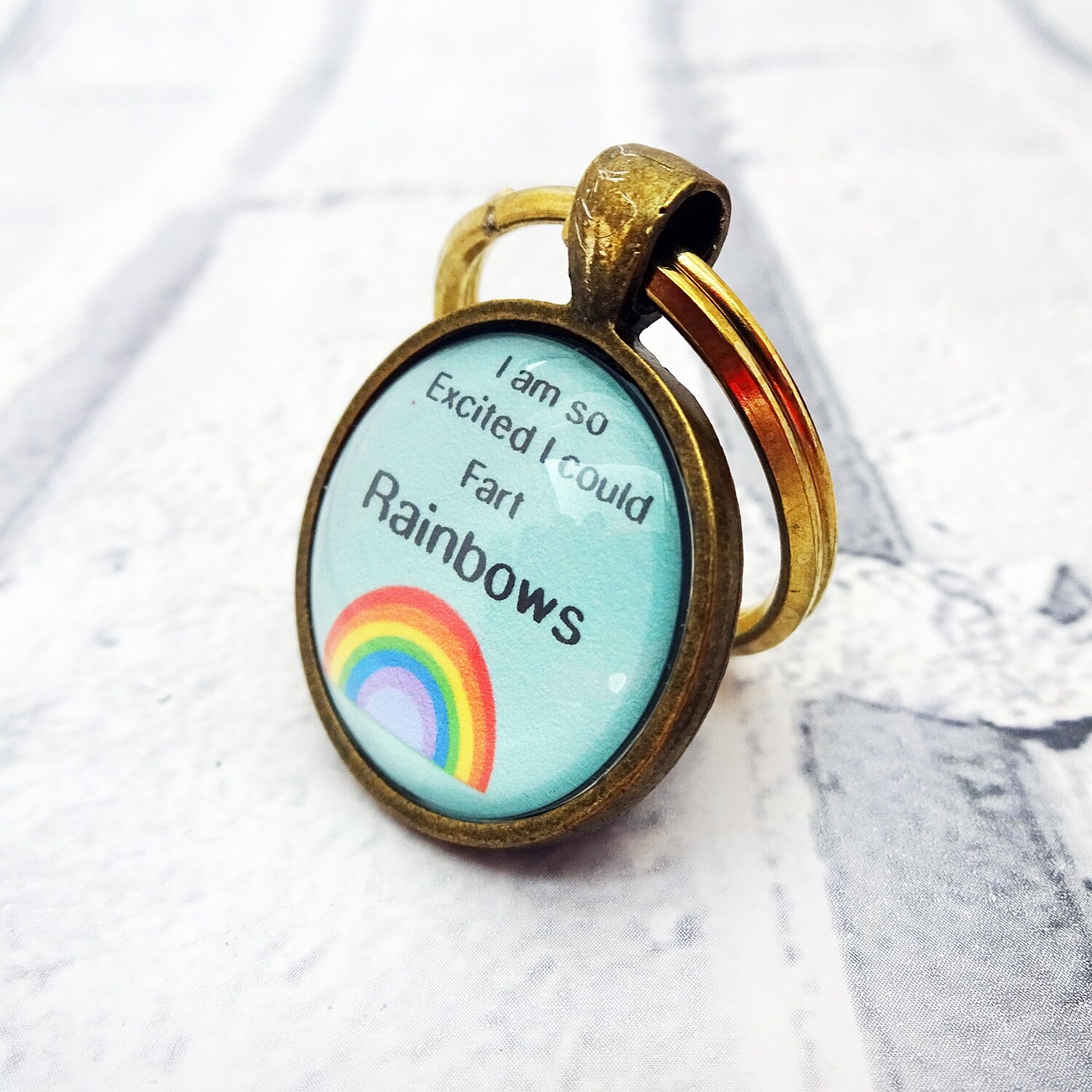 I Fart Rainbows Keychain Funny Key Fob Gift for Her - Etsy UK