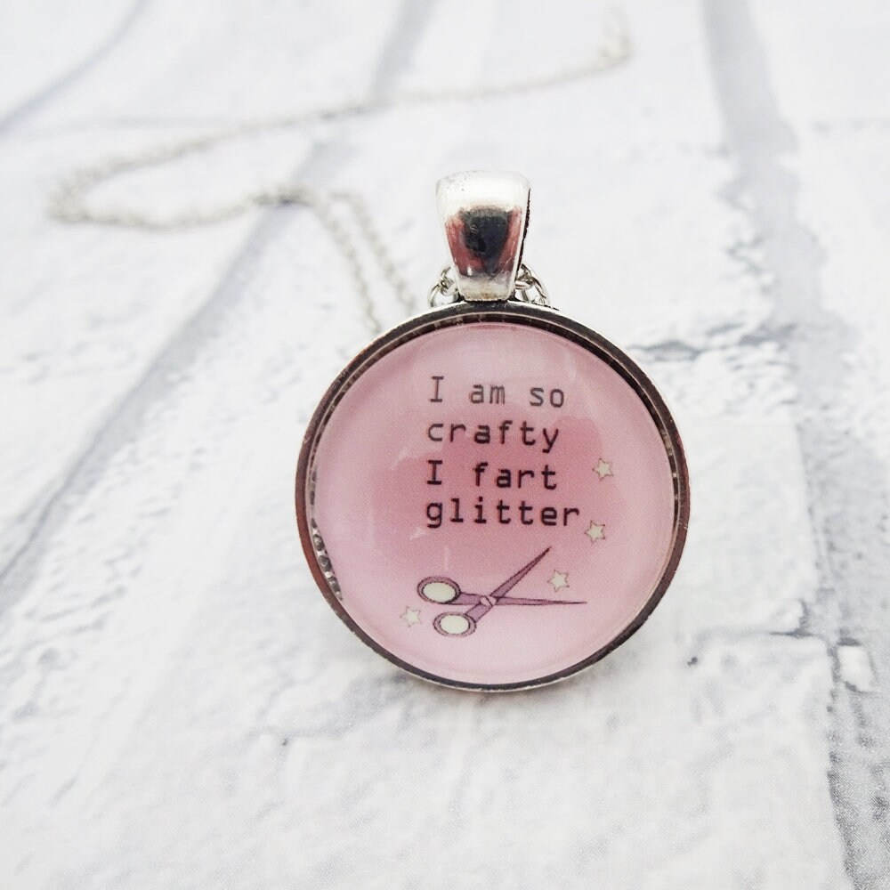Gift for Crafter, Craft Gift, Crafting Pendant, Craft Addict Necklace ...