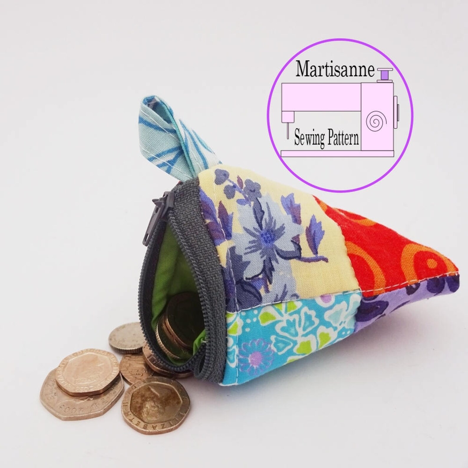 Pyramid Pouch Coin Purse PDF Sewing Pattern Sewing Tutorial | Etsy