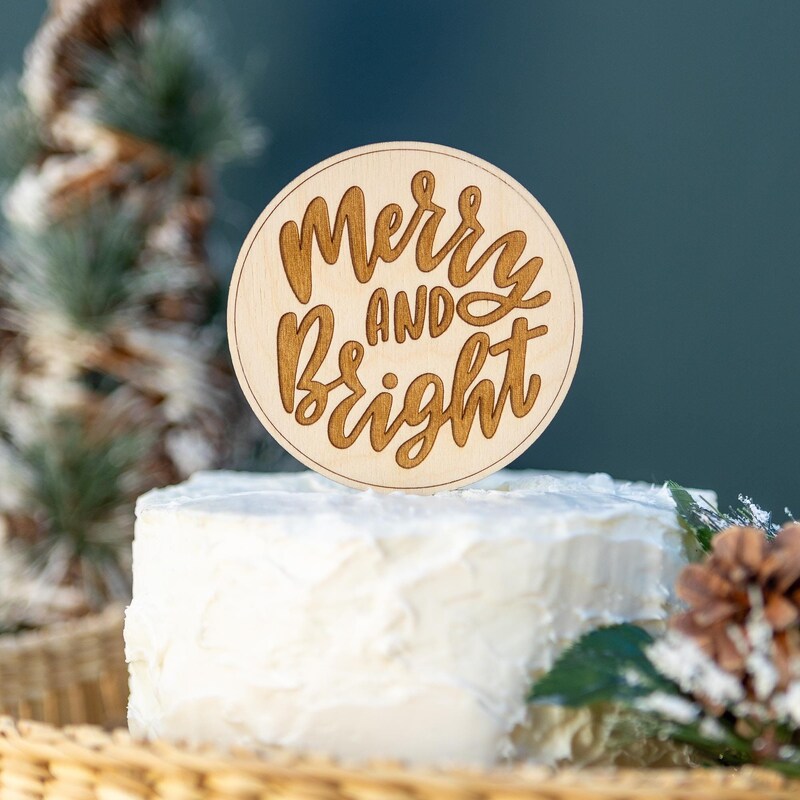 Christmas Cake Topper - Etsy