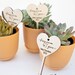 Pray for Me Heart Succulent Plant Tag Stick, Baby Shower Favor, Baptism ...