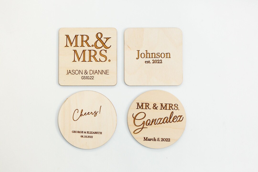 Wedding Favor Coaster| Wedding Coaster | Personalized Coaster| Wedding ...