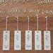 Personalized Wooden Bookmarks for Wedding Seat Chart With Table Numbers ...