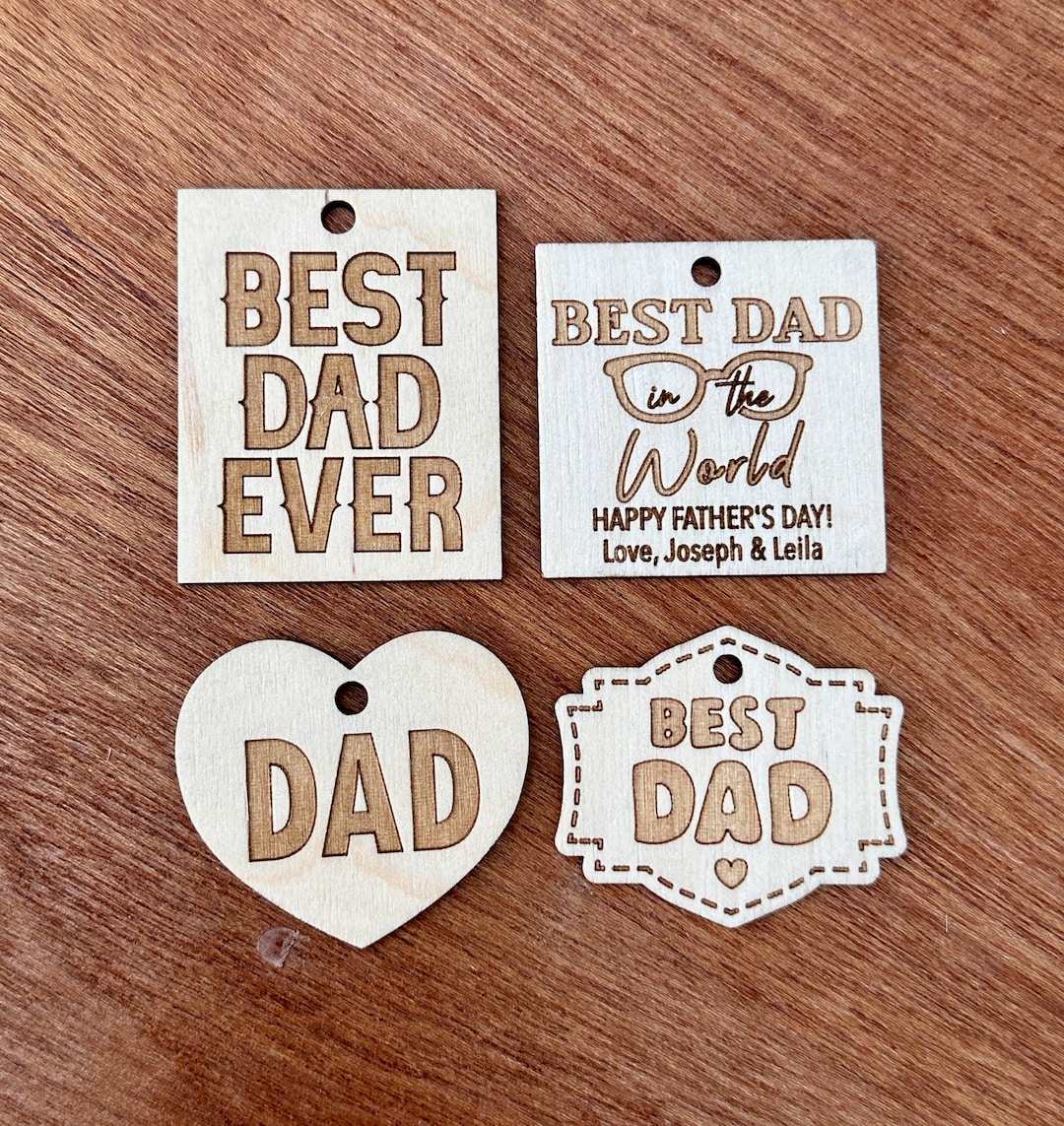Personalized Wooden Dad Gift Tag,custom Best Dad Tag,father's Day ...