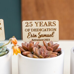 Thank You Retirement Plant Stick Gifts Party Favors, Custom Retirement ...