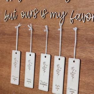 Personalized Wooden Bookmarks for Wedding Seat Chart With Table Numbers ...